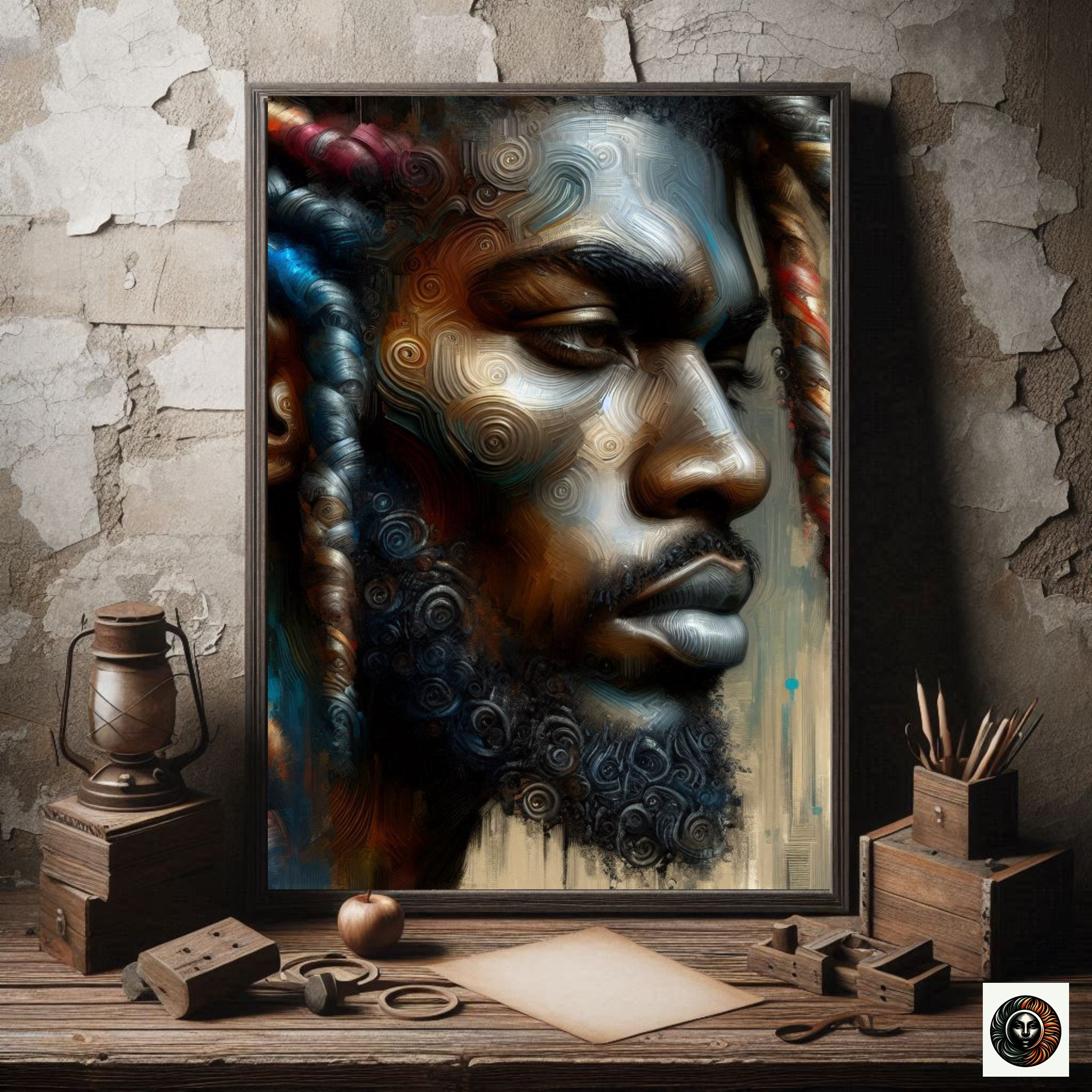 African Wall Art Powerful Black Male Illustration Art Print Black Men ...