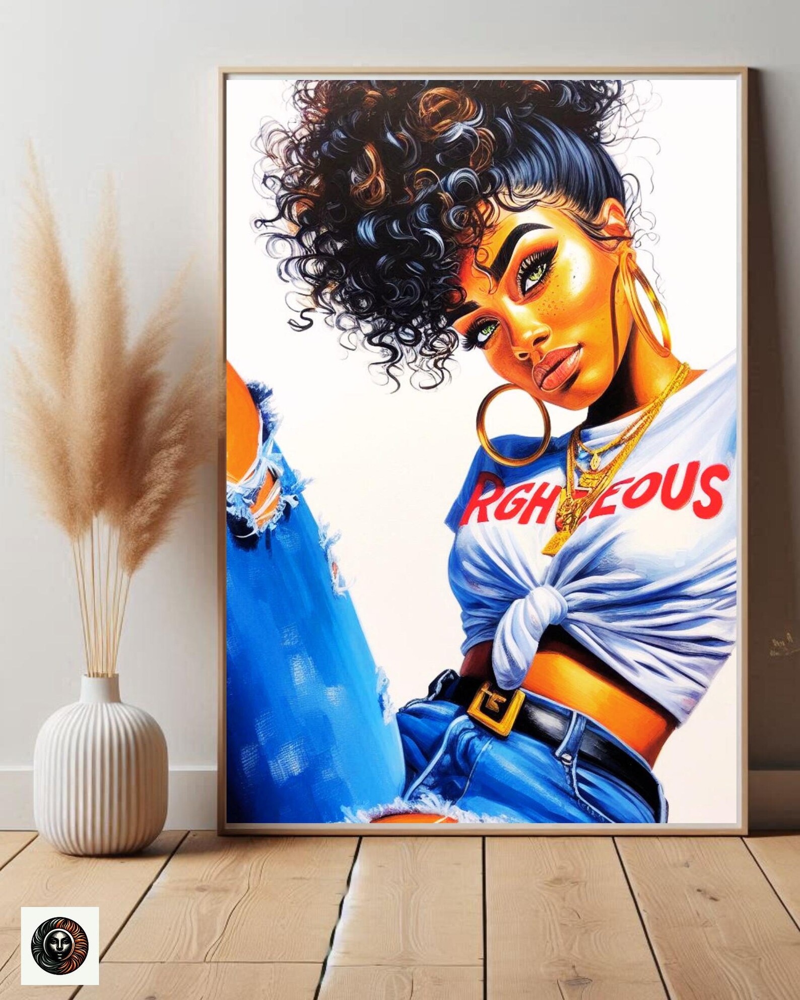 Righteous Sista Girl Print Black Girl Aesthetic Wall Art Afrocentric ...