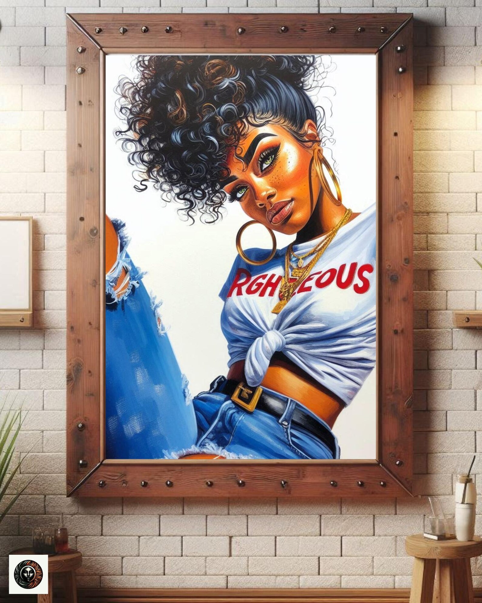 Righteous Sista Girl Print Black Girl Aesthetic Wall Art Afrocentric ...
