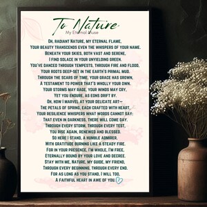 Love Letter to Nature Art Print Nature Lovers Gift Printable Poem ...