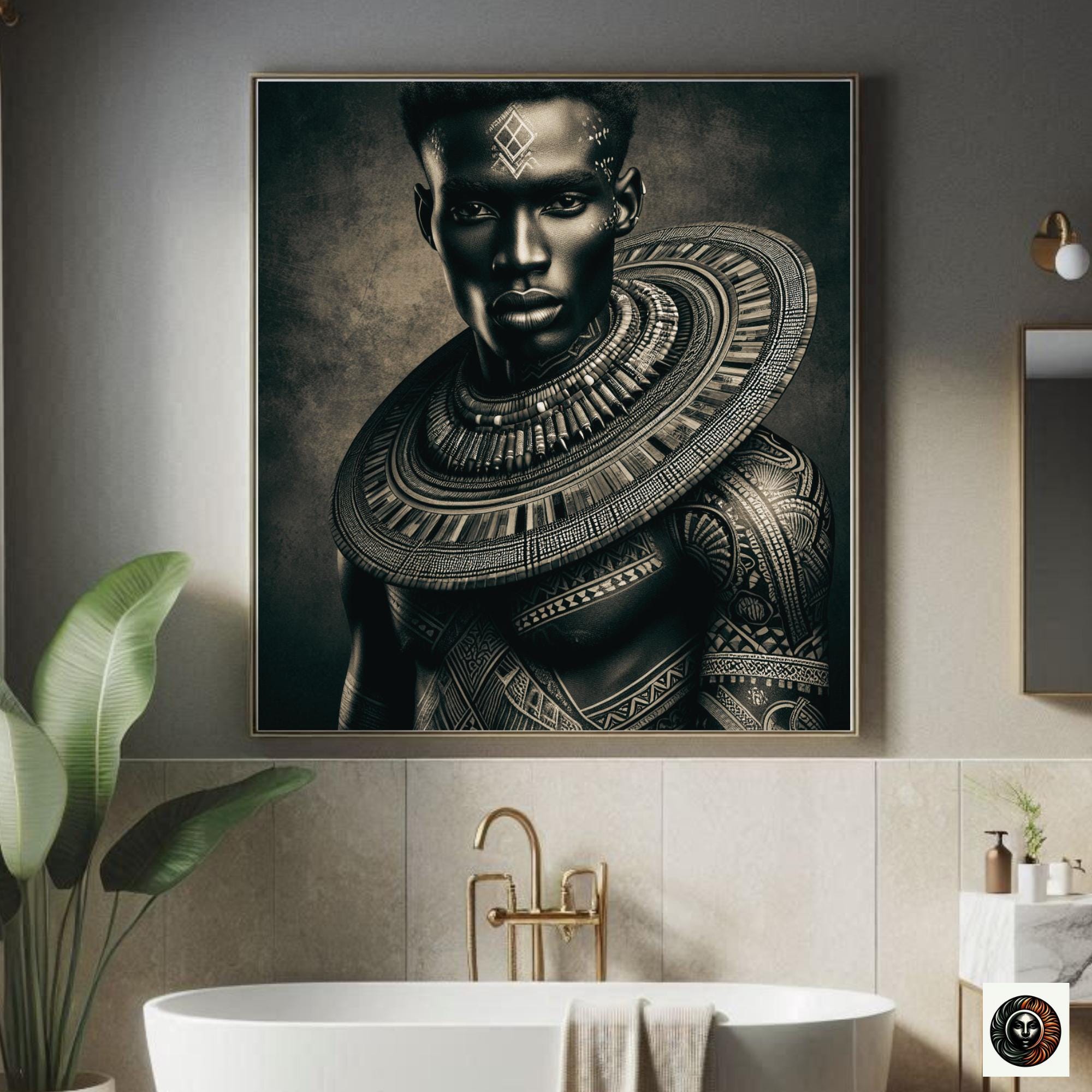 Maasai Warrior King Art Maasai Tribal Art African Print Tribal Warrior ...