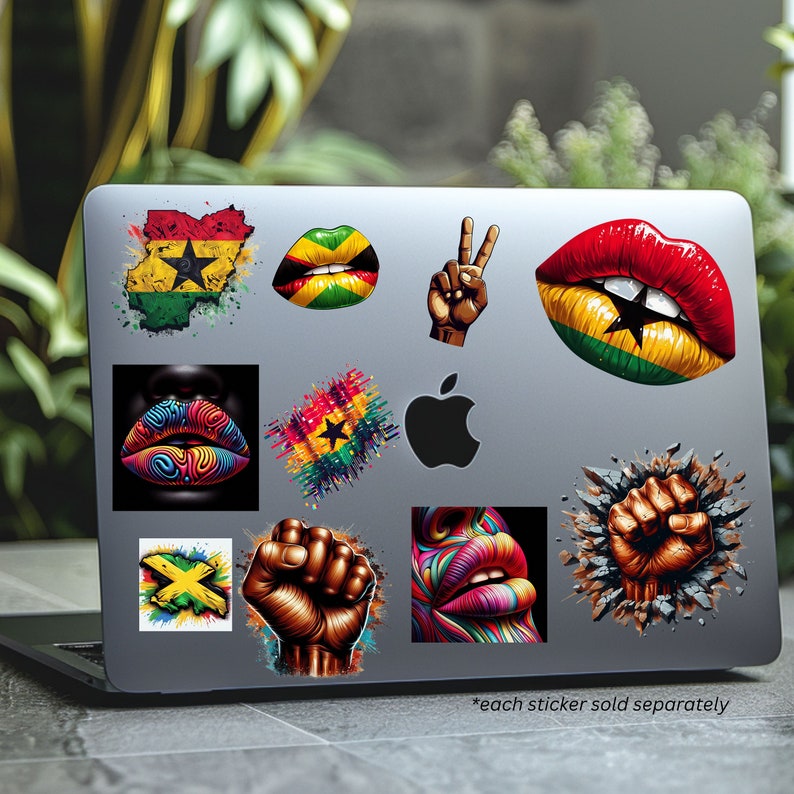 Black Power Fist Sticker Black Fist Groundbreaking Laptop Notebook ...