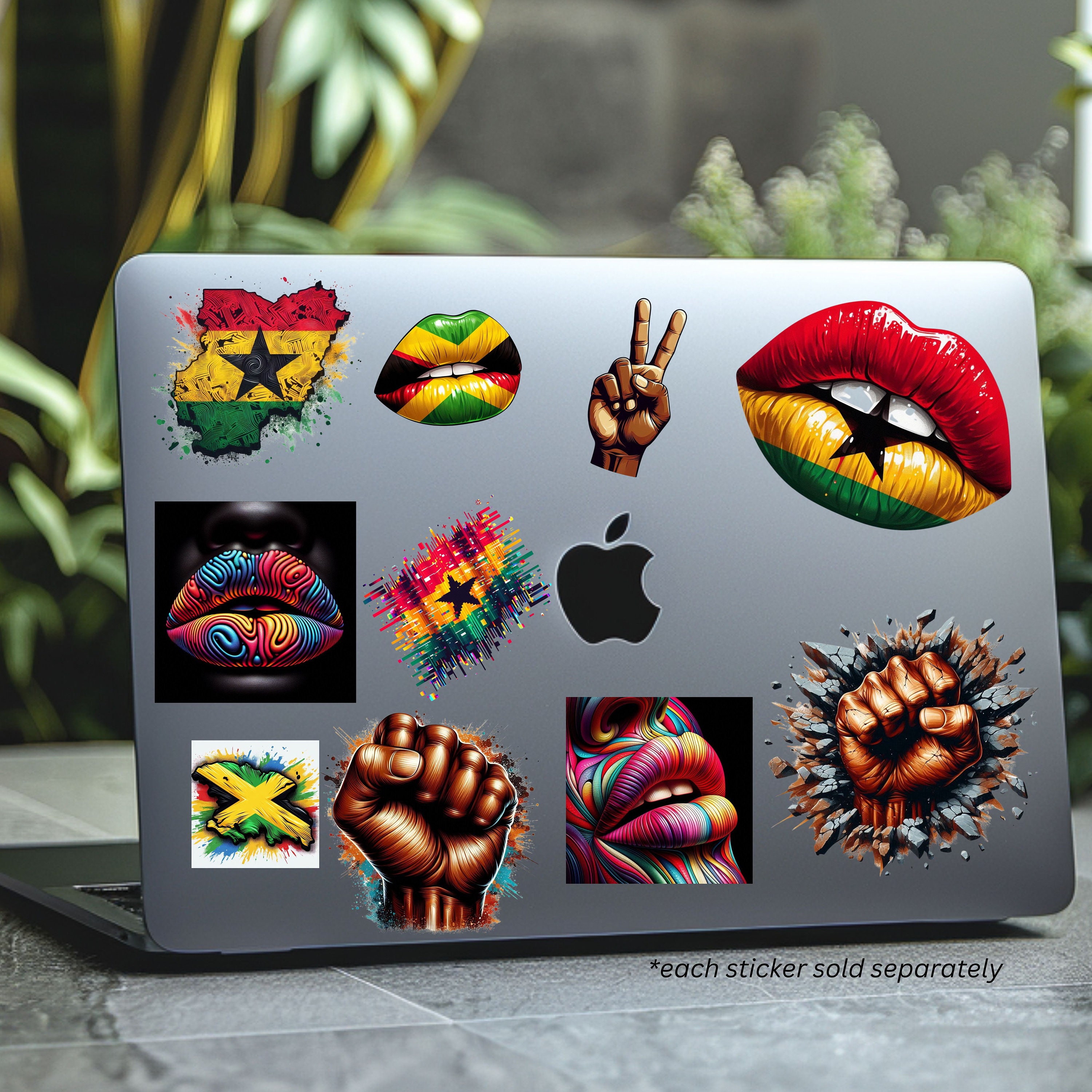 Black Power Fist Sticker Black Fist Groundbreaking Laptop Notebook ...