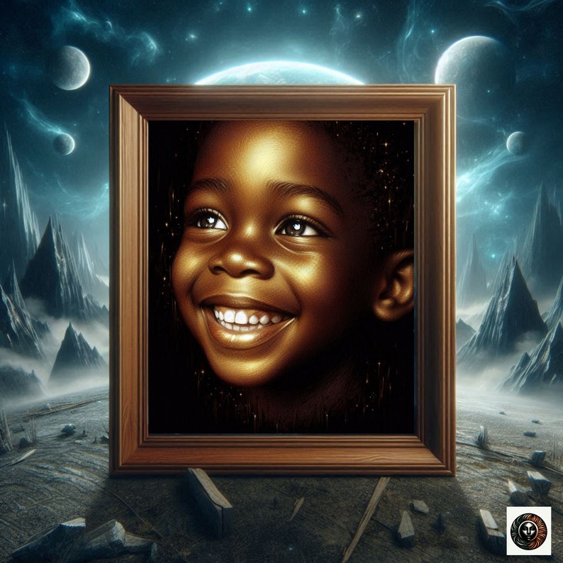 Black Boy Joy Black and Gold Art Black Kid Art Poster Black Children ...