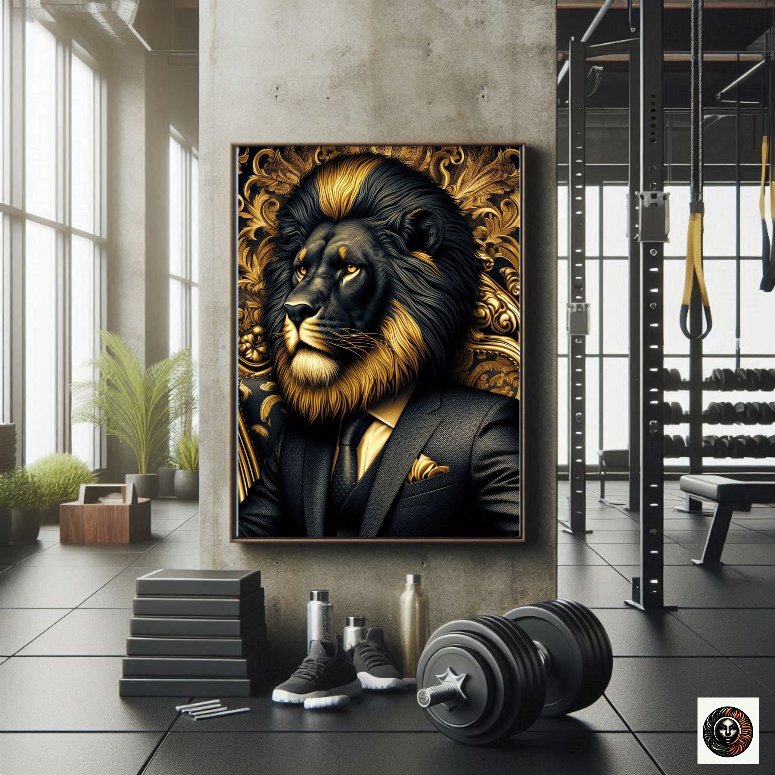 Man Lion Wall Art Lion Men Print Male Lion Print Quirky Animal Art ...