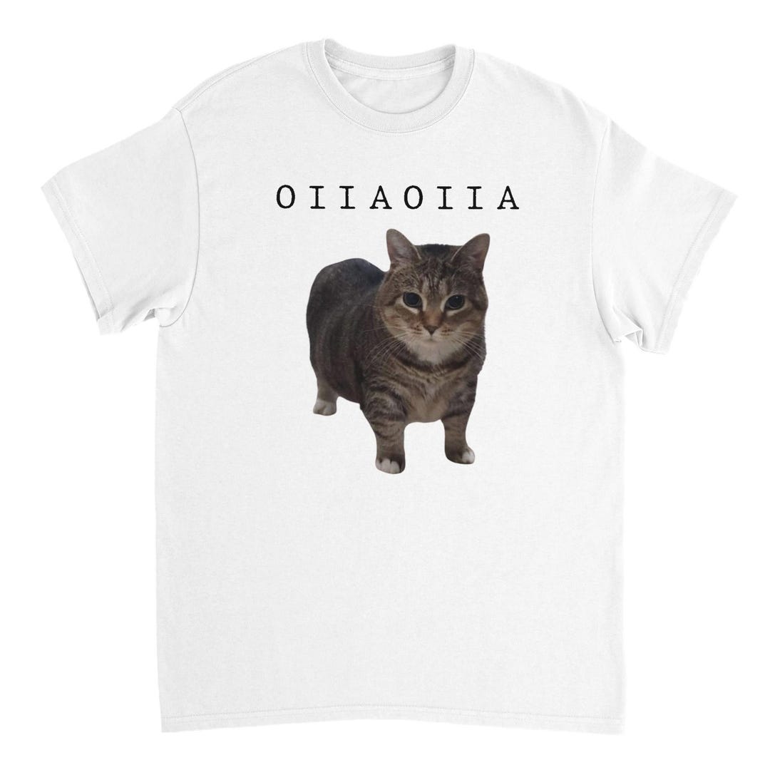 Oia Oia Cat Meme Heavyweight Unisex Crewneck T Shirt - Etsy