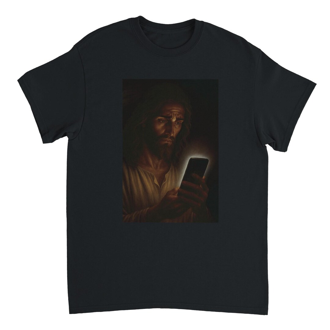 Jesus Christ Disappointed Doom Scrolling Heavyweight Unisex Crewneck T ...