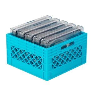 Cassette Tape Holder: Handmade Milk Crate Storage Bin for Cassettes - Etsy
