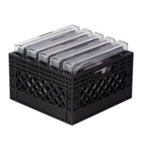 Cassette Tape Holder: Handmade Milk Crate Storage Bin for Cassettes - Etsy