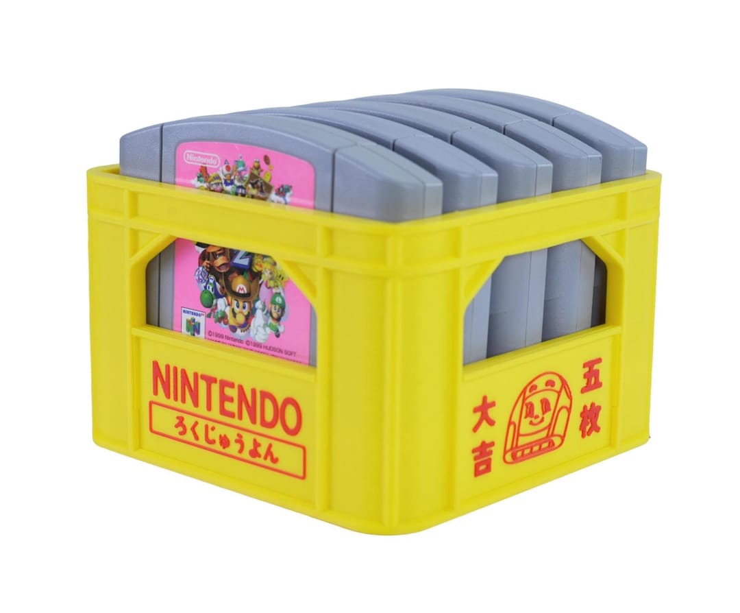Nintendo 64 Cartridge Holder: Handmade Japanese Beer Crate Storage Bin ...