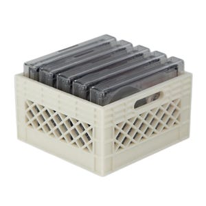 Cassette Tape Holder: Handmade Milk Crate Storage Bin for Cassettes - Etsy