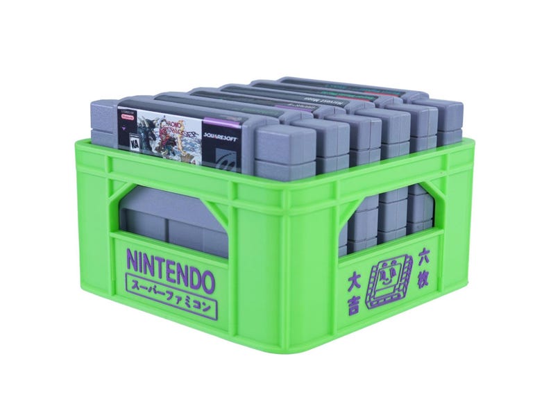 Super Nintendo Cartridge Holder: Handmade Japanese Beer Crate Storage ...