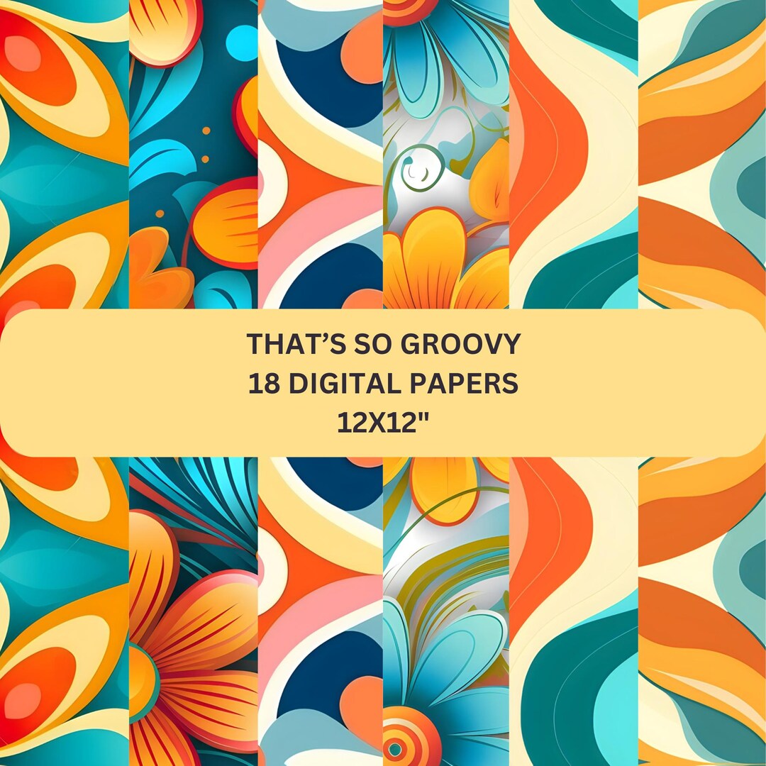 That's so Groovy Printable Paper, Goodnotes, PDF, Craft, Hobby ...