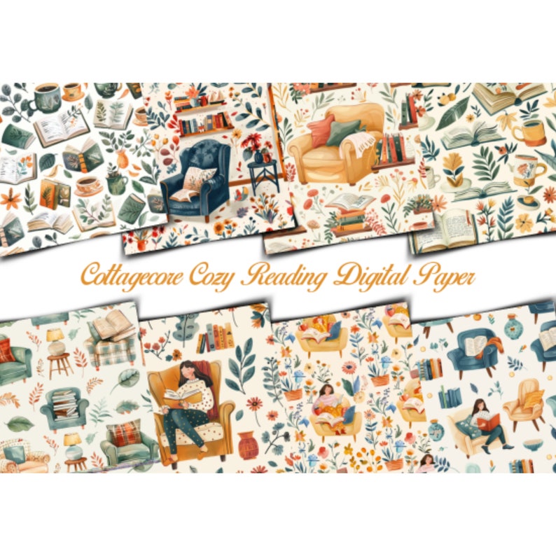 Cottagecore, Printable Paper, Craft, Hobby, Digital Download, Scrapbook ...