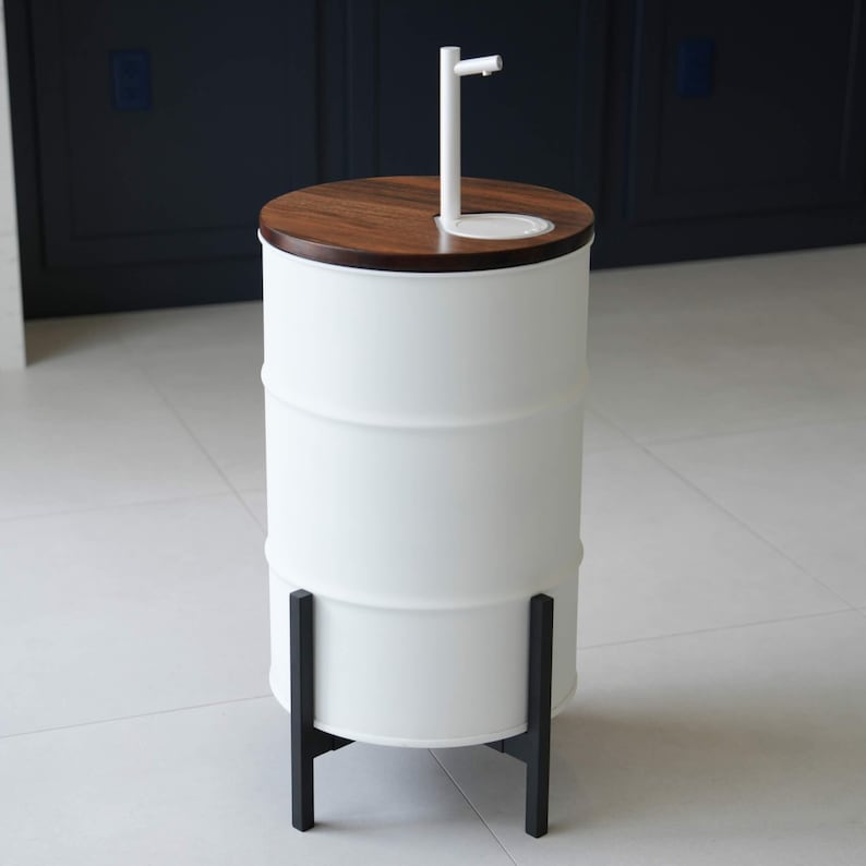 Modern Walnut Water Dispenser Table: 5 Gallon Jug Cover for Home or ...
