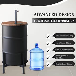 Walnut Top 5 Gallon Water Dispenser With Electric Faucet - Etsy
