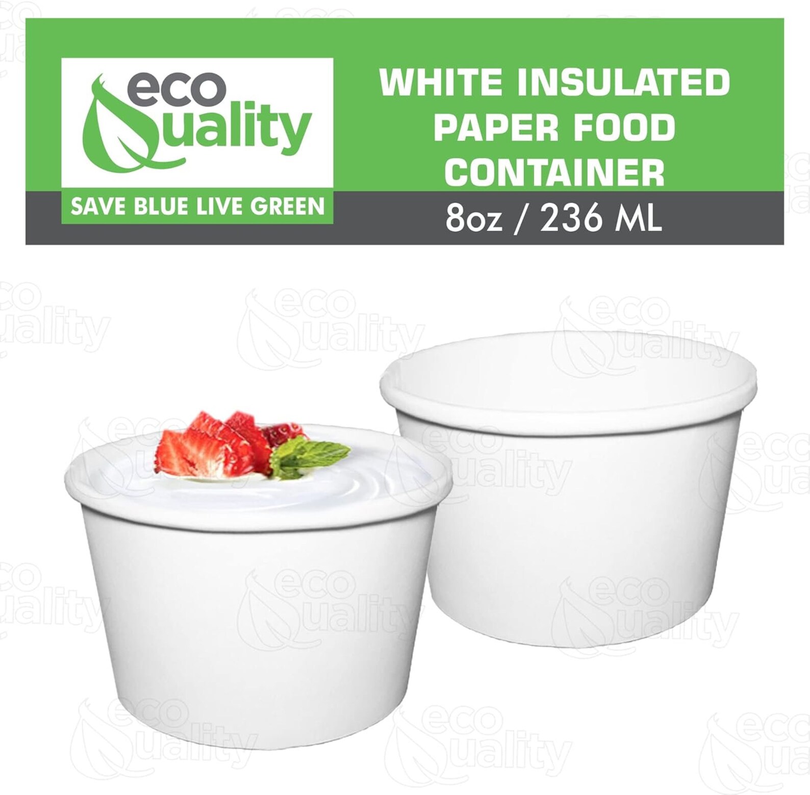 8oz Disposable White Paper Soup Containers by Ecoquality - Etsy