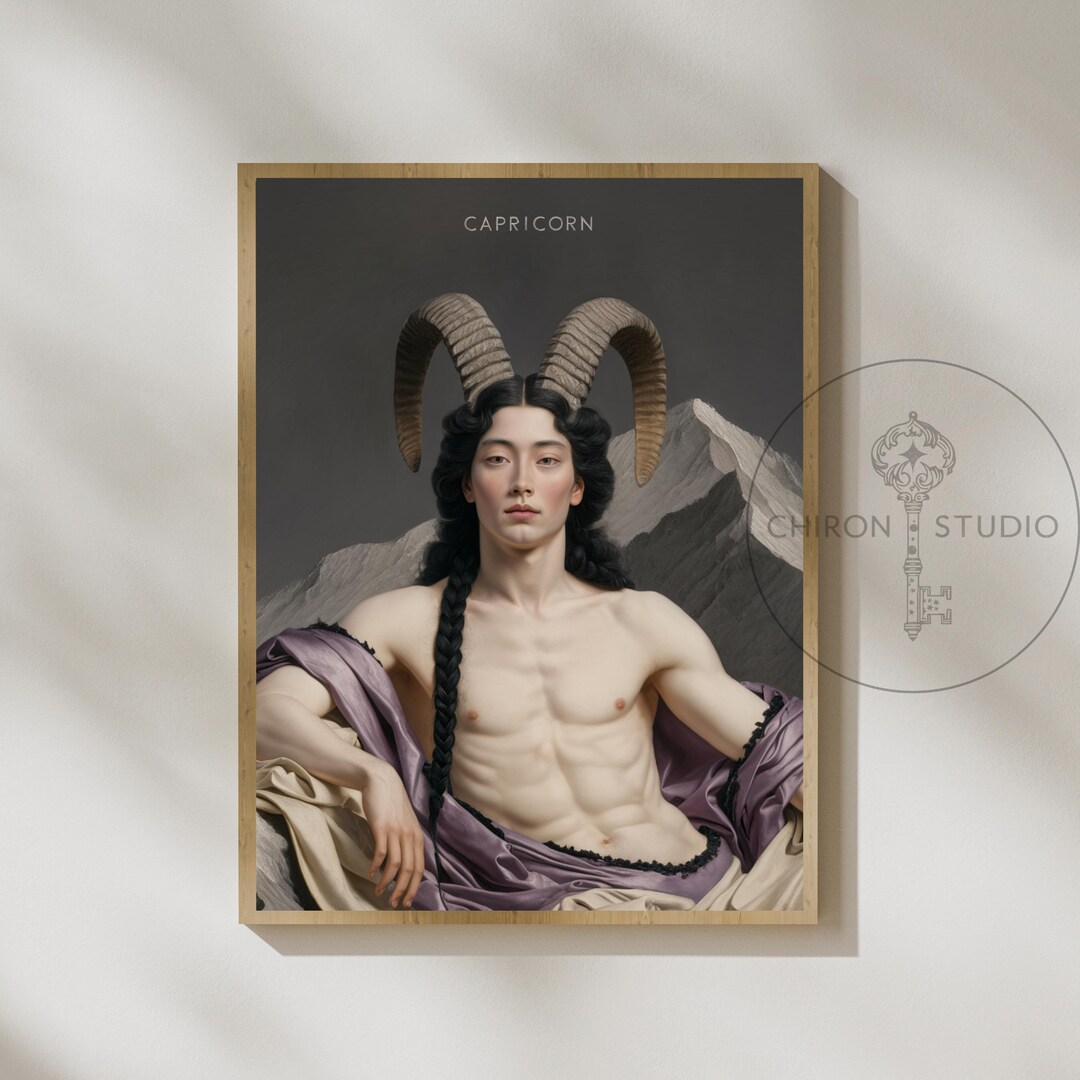 CAPRICORN Zodiac Sign Wall Art boy Version Printable Digital Download ...