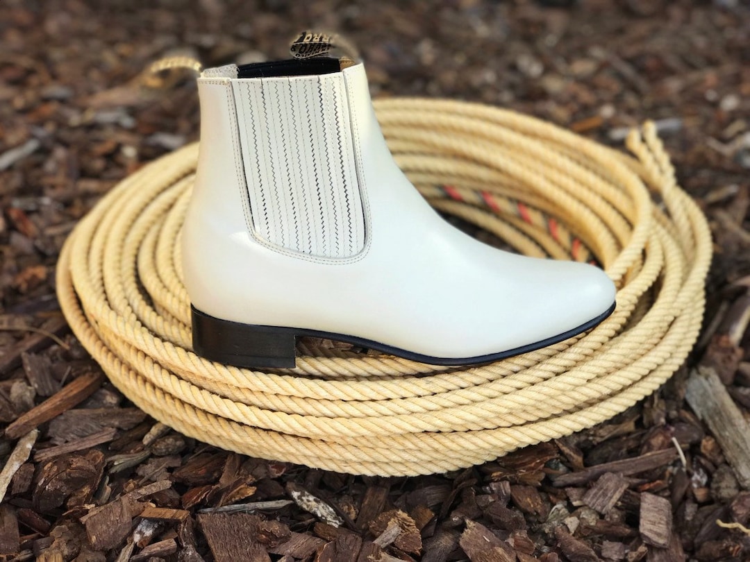 Botin Charro Mens Ankle Boots Mariachi Style 100% Leather Botas Charras ...