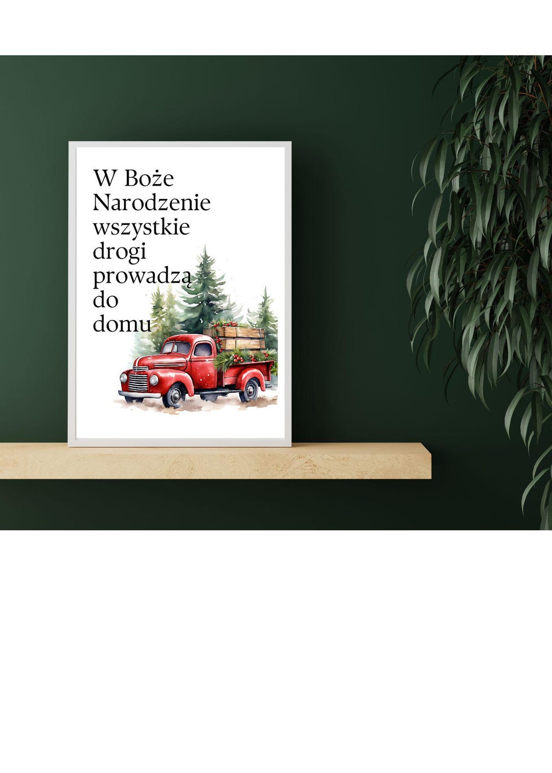 In Polish, Printable Christmas Wall Art, Christmas Poster, Polish Wall ...