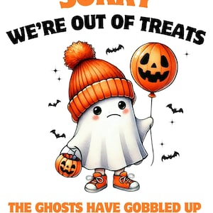 Take One Sign Halloween Printable, Out of Candy Sign, Trick or Treat ...