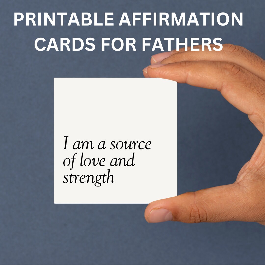 Affirmation Cards for Dads, Affirmation Cards for Fathers, Digital ...