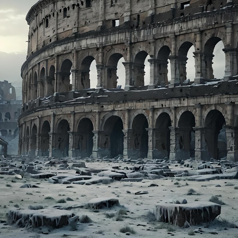 Frozen Colosseum High-resolution Digital Art Print – 8000x8000 Pixels ...
