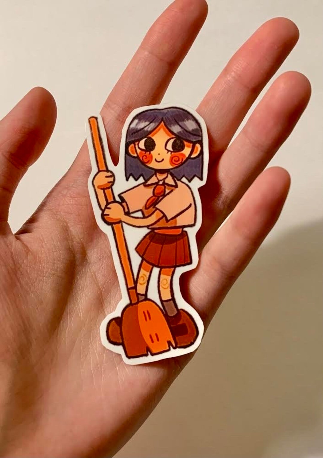 Large Version Japanese School Girl Cute High School Sticker, Aesthetic ...
