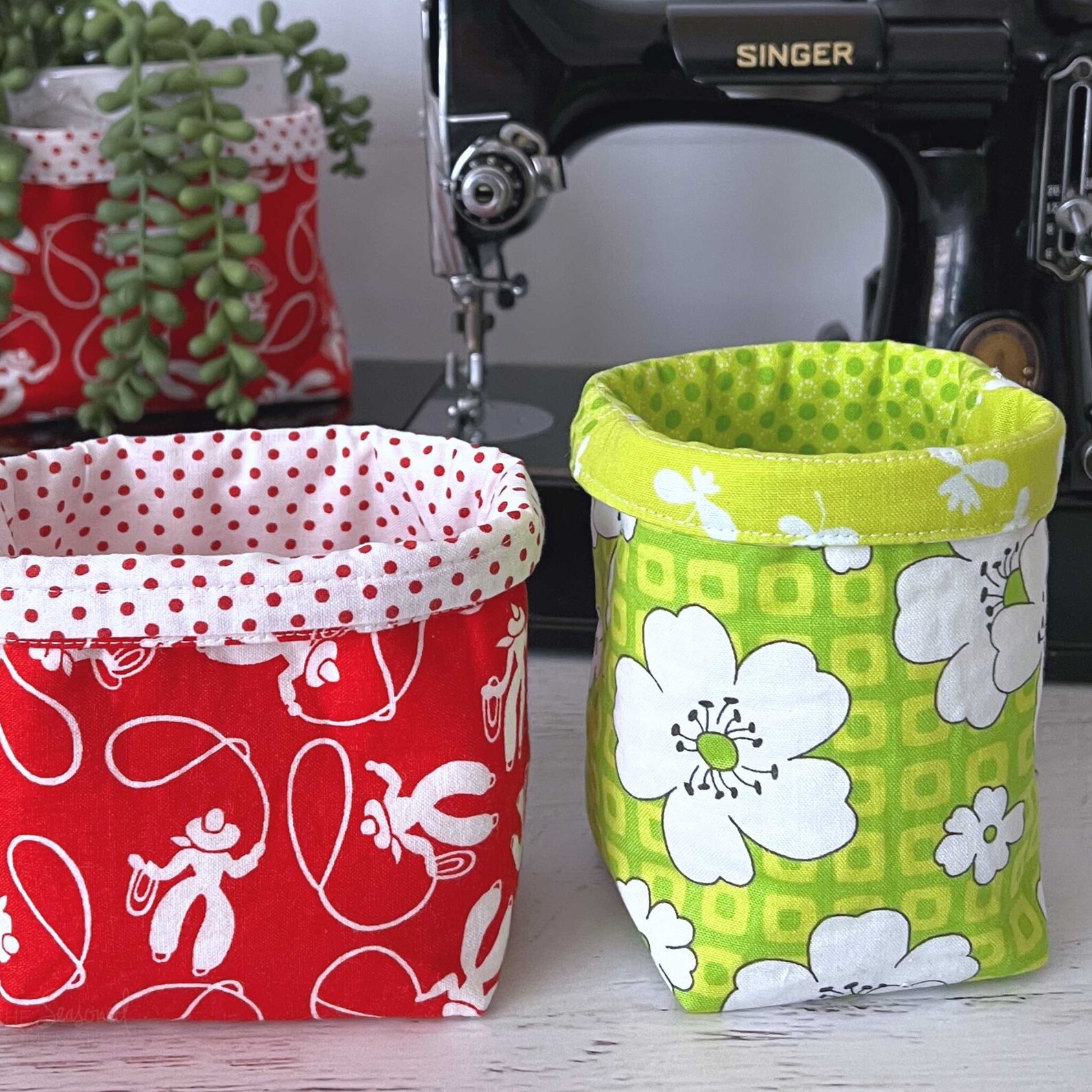 Mini Fabric Basket PDF Tutorial | Etsy