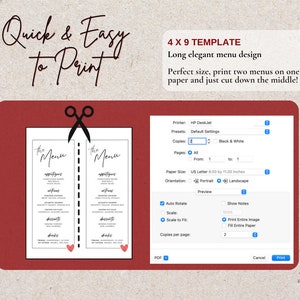 Border Pattern Menu Template, Editable Catering Card (digital Download ...