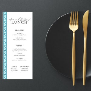 Border Pattern Menu Template, Editable Catering Card (digital Download ...