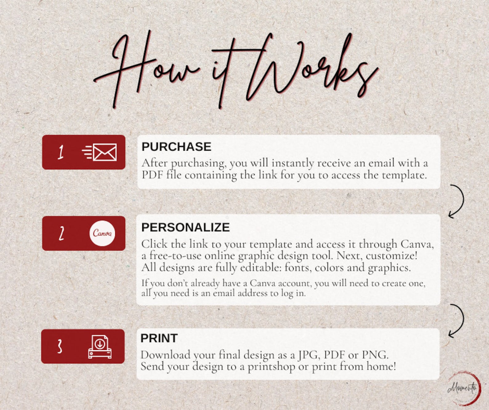 Border Pattern Menu Template, Editable Catering Card (digital Download ...