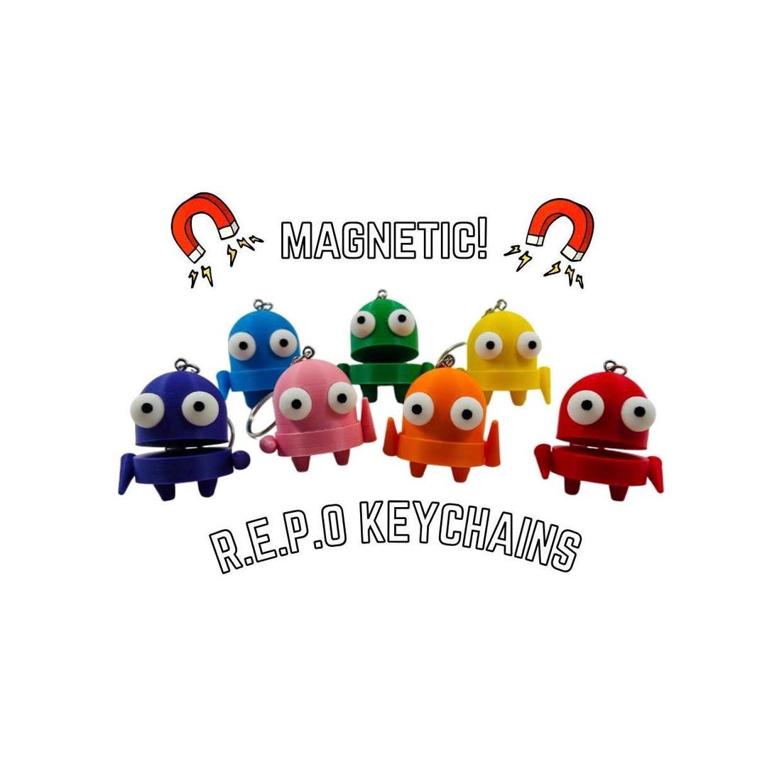 Magnetic REPO Keychain - R.E.P.O Horror Game Hiding Robot. Great Gift ...