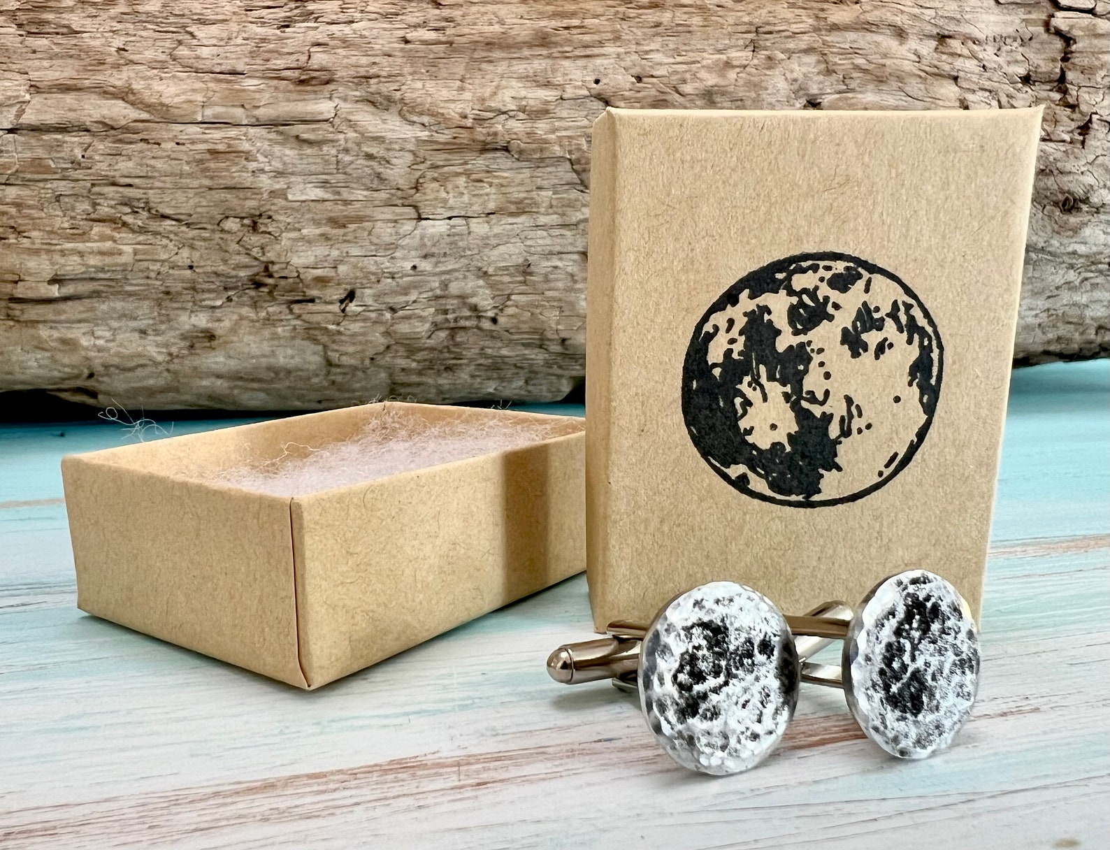 Full Moon Cufflinks! Hand Hammered & Distressed With Coordinating Hand ...