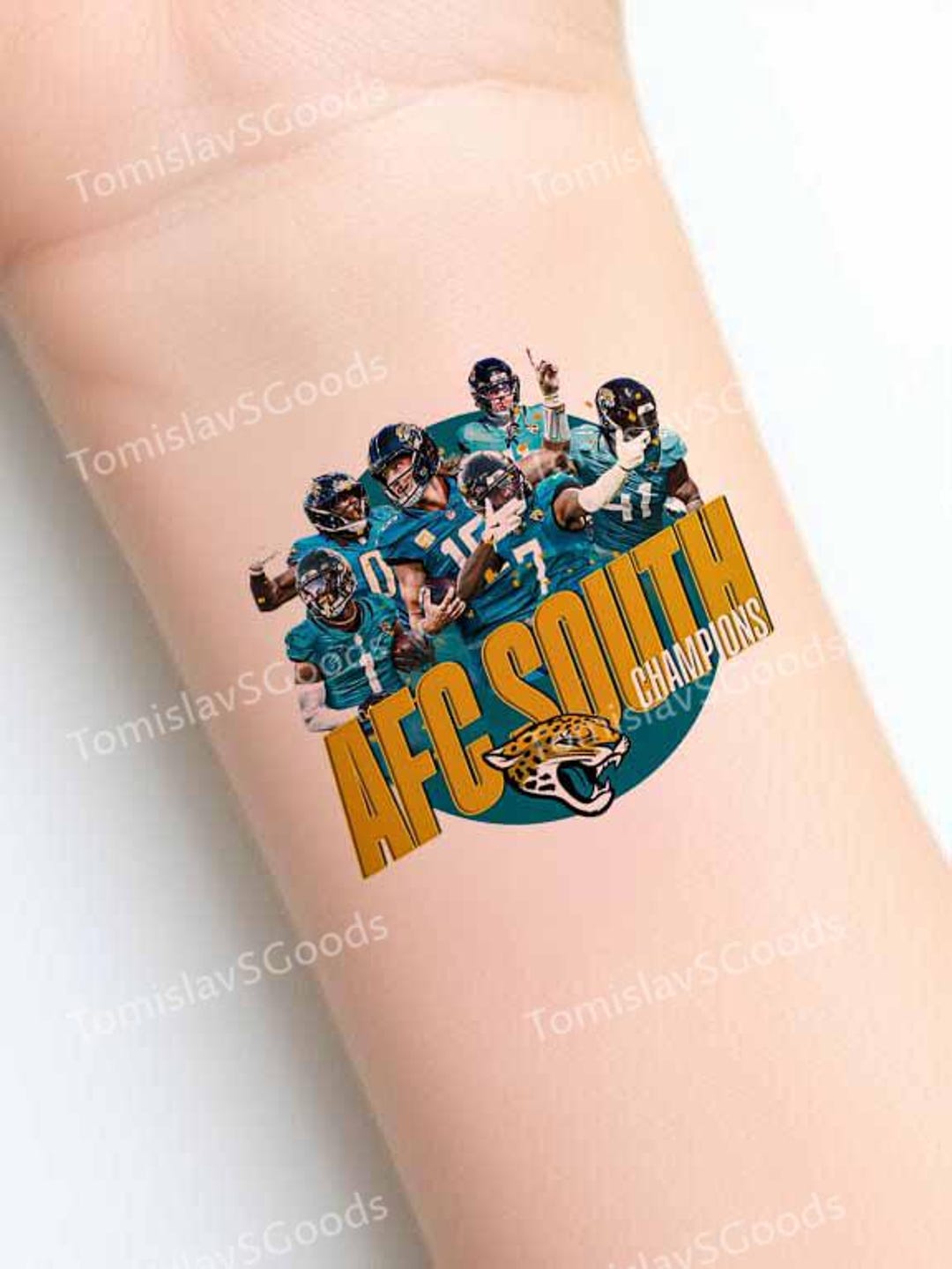Custom Football Team Tattoo | Personalized AFC South Champions Tattoo ...