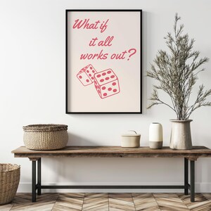 What If It All Works Out Poster | Digital Art Download | Typography ...
