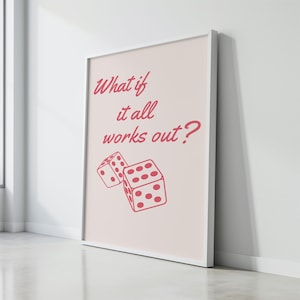 What If It All Works Out Poster | Digital Art Download | Typography ...