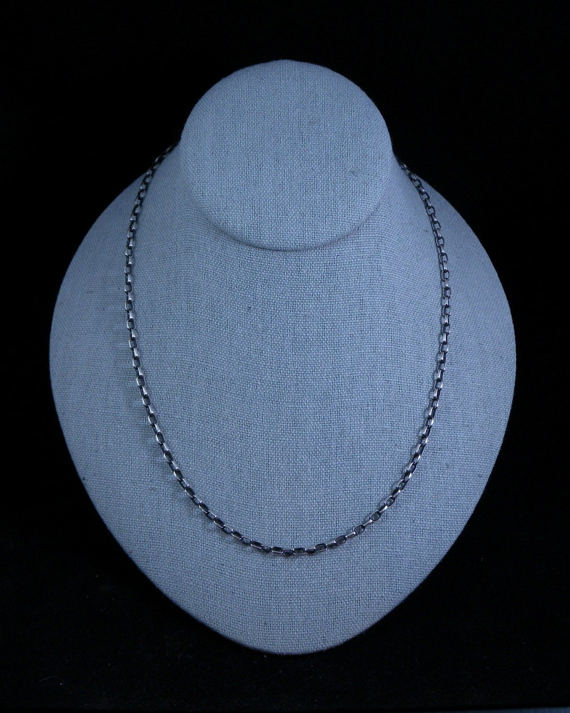 3.2mm Sterling Silver Oval Rolo Chain Made to Order With Deep - Etsy