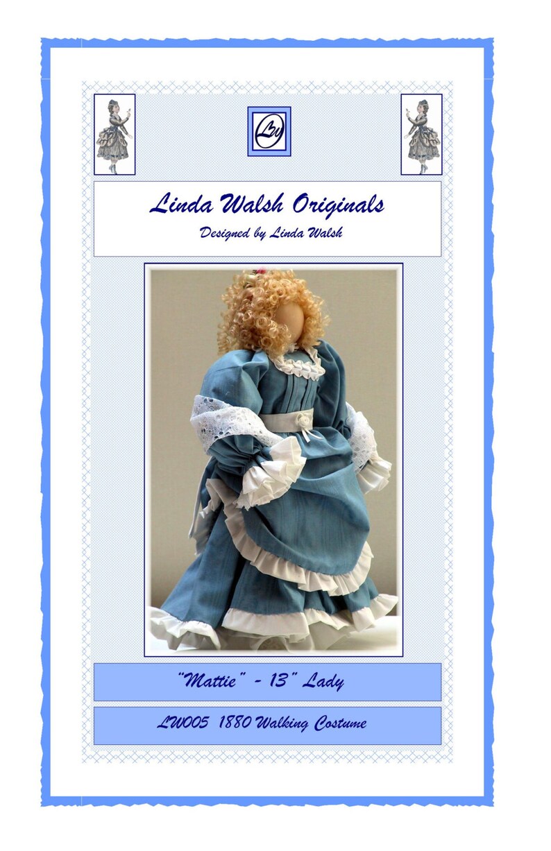 Mattie Victorian Faceless Lady Art Doll E-Pattern | Etsy