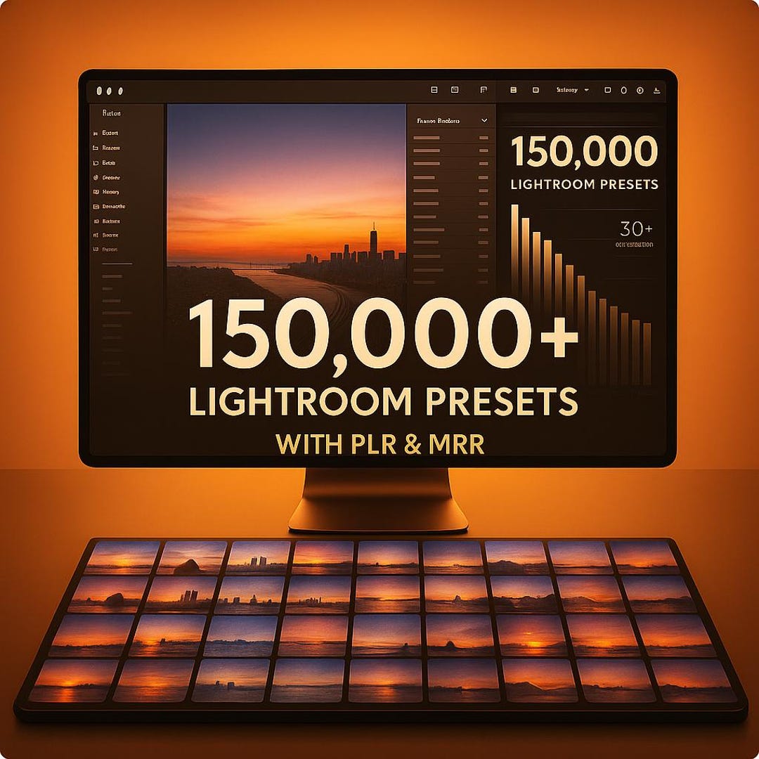 150K Adobe Lightroom Presets Mega Bundle PLR MRR | Boho, Boudoir, Film ...