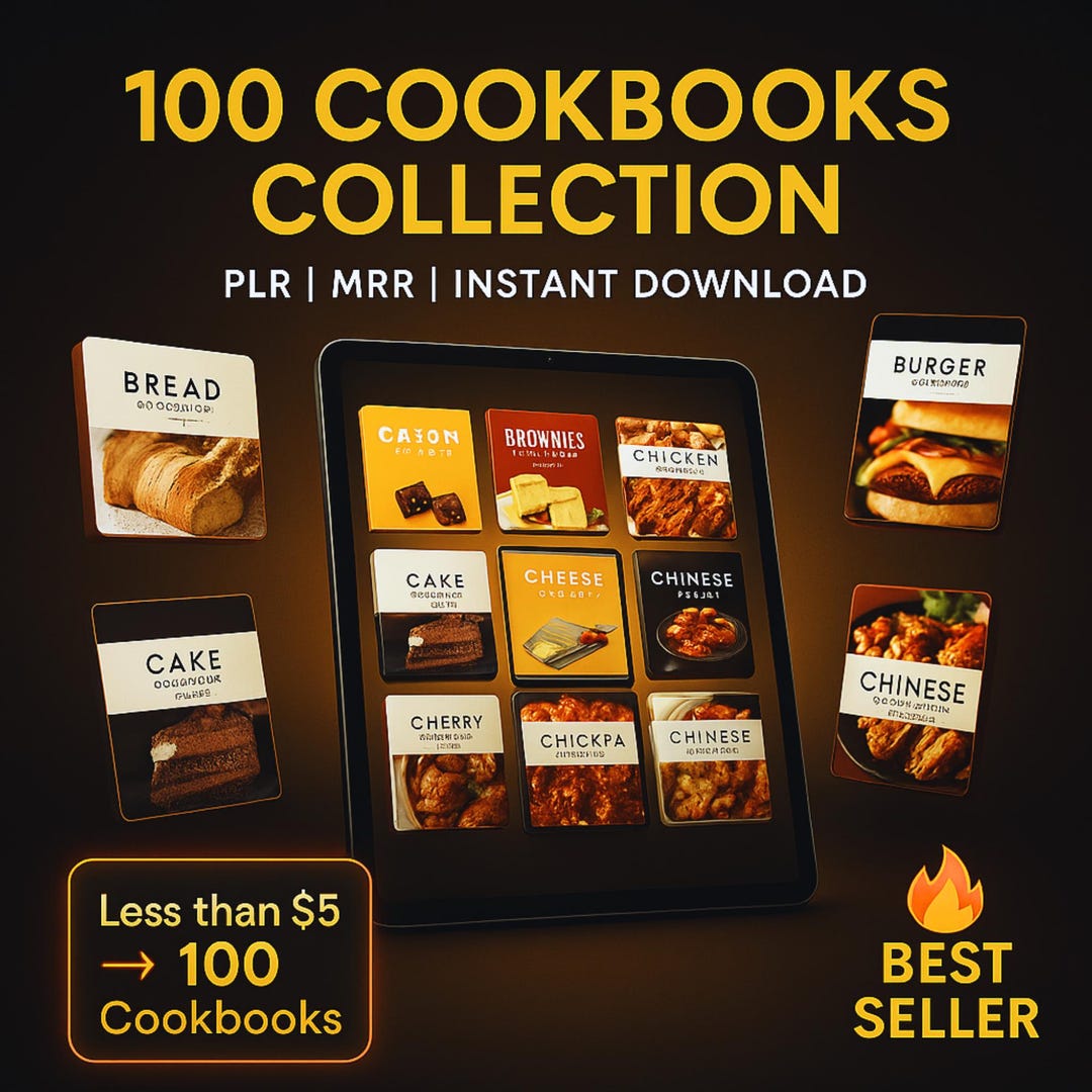 Cooking Recipes Bundle With Resell Rights, Digital Cookbook Collection ...