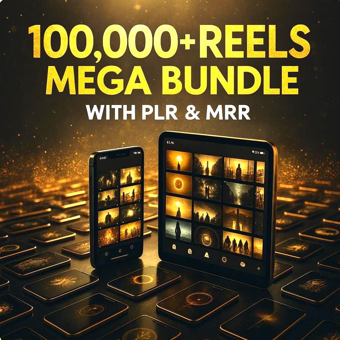 100,000 Reels Bundle Plr Mrr IG Reels Motivational Reels Faceless Reels ...