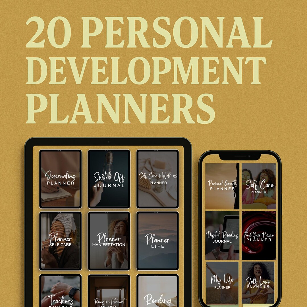 20 Personal Development Planners PLR & MRR, Self Love Well Being, Goal ...