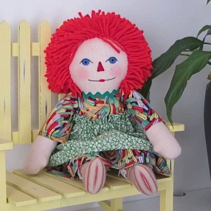 Raggedy Ann Doll Red Hair Raggedy Handmade Raggedy Ann - Etsy