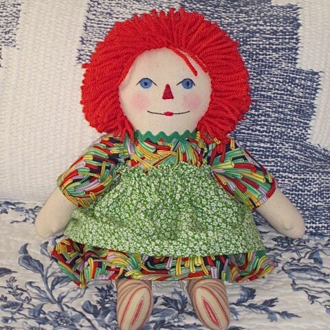 Raggedy Ann Doll Red Hair Raggedy Handmade Raggedy Ann - Etsy