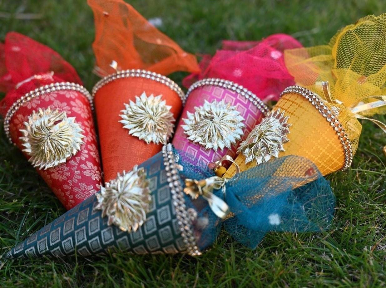 Mehendi Party Favor Cones: Desi Wedding Keepsakes - Etsy