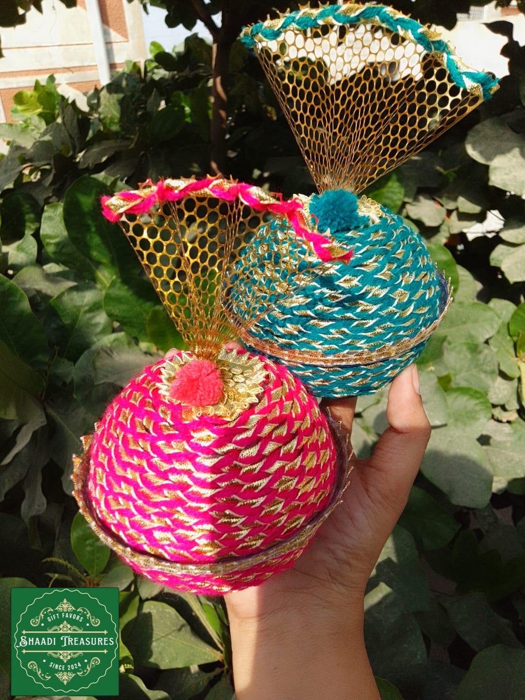 Net Pugri Matki, Mehendi Favours,desi Wedding Favours, Bidh Matkis ...