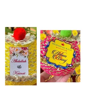 Mehendi Favours, Desi Wedding Favours, Bidh Matkis, Wedding Party ...