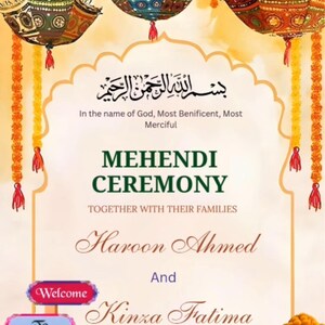 Custom Digital Mehendi Invitation: Editable Desi Wedding E-card ...