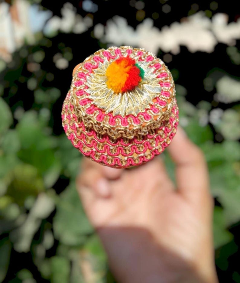 Dhol Shaped Matki Mehendi Favours,desi Wedding Favours, Bidh Matkis ...